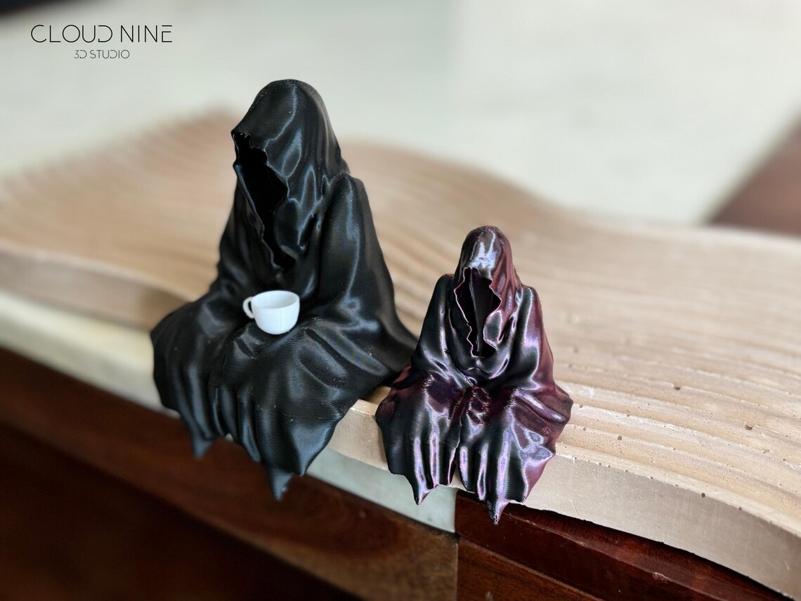 Sitting Ghost Shelf Decor, Grim Reaper, Halloween Decor, Halloween Gift ...