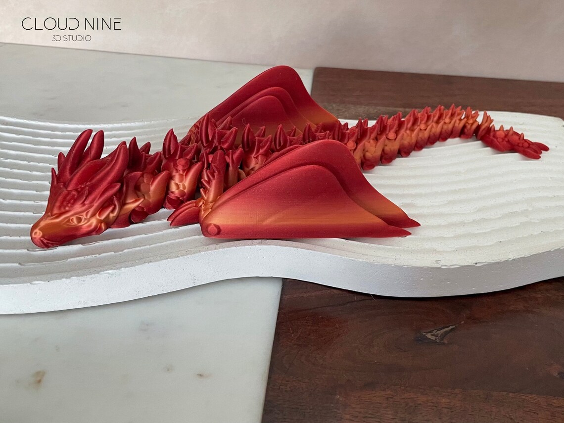 Articulated Dragon Fidget Toy Articulated Winged Dragon - Etsy