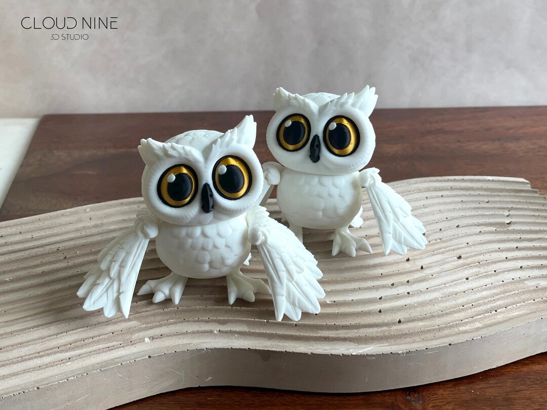 Articulated Snow Owl Fidget Toy, Snow Owl Desk Decoration, Fun Gift for ...