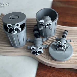Articulated Raccoon With Trash Can, Trash Panda, Articulated Fidget Toy ...