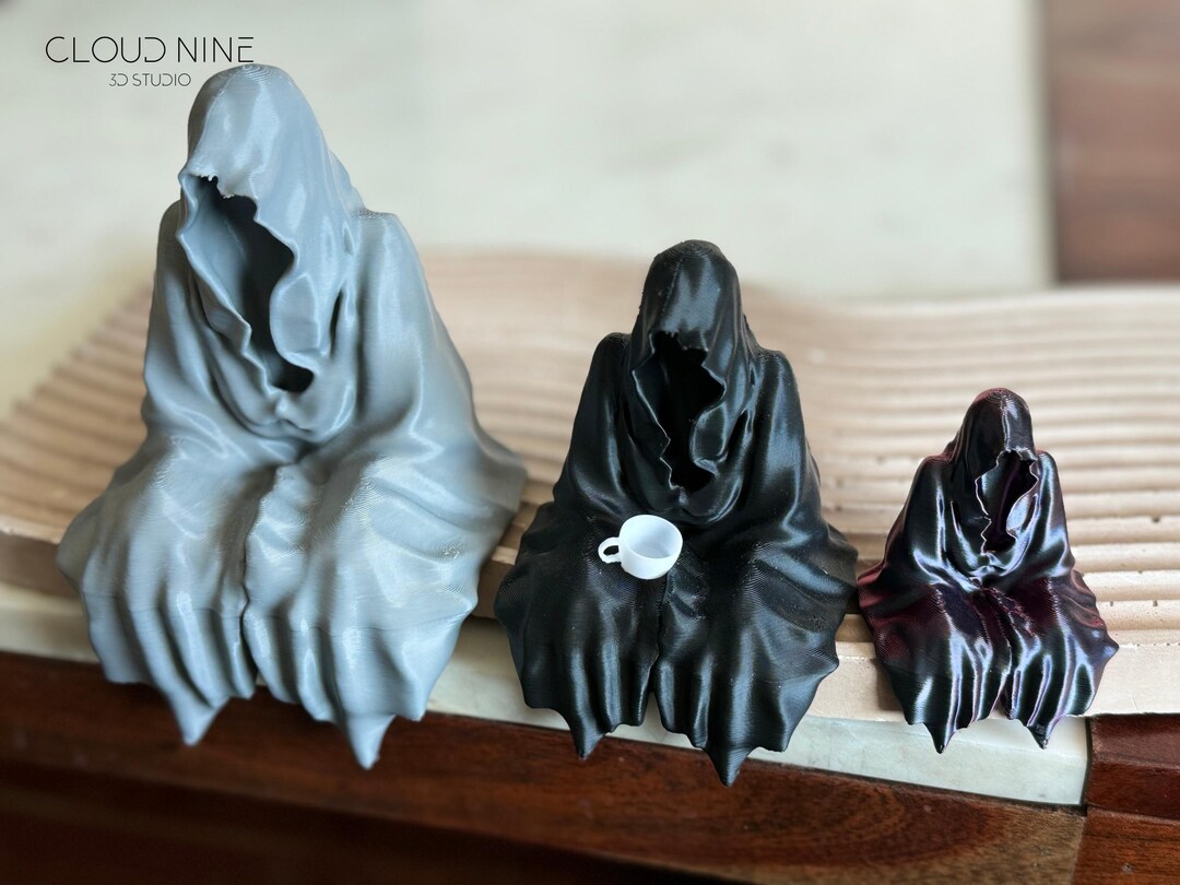 Sitting Ghost Shelf Decor, Grim Reaper, Halloween Decor, Halloween Gift ...