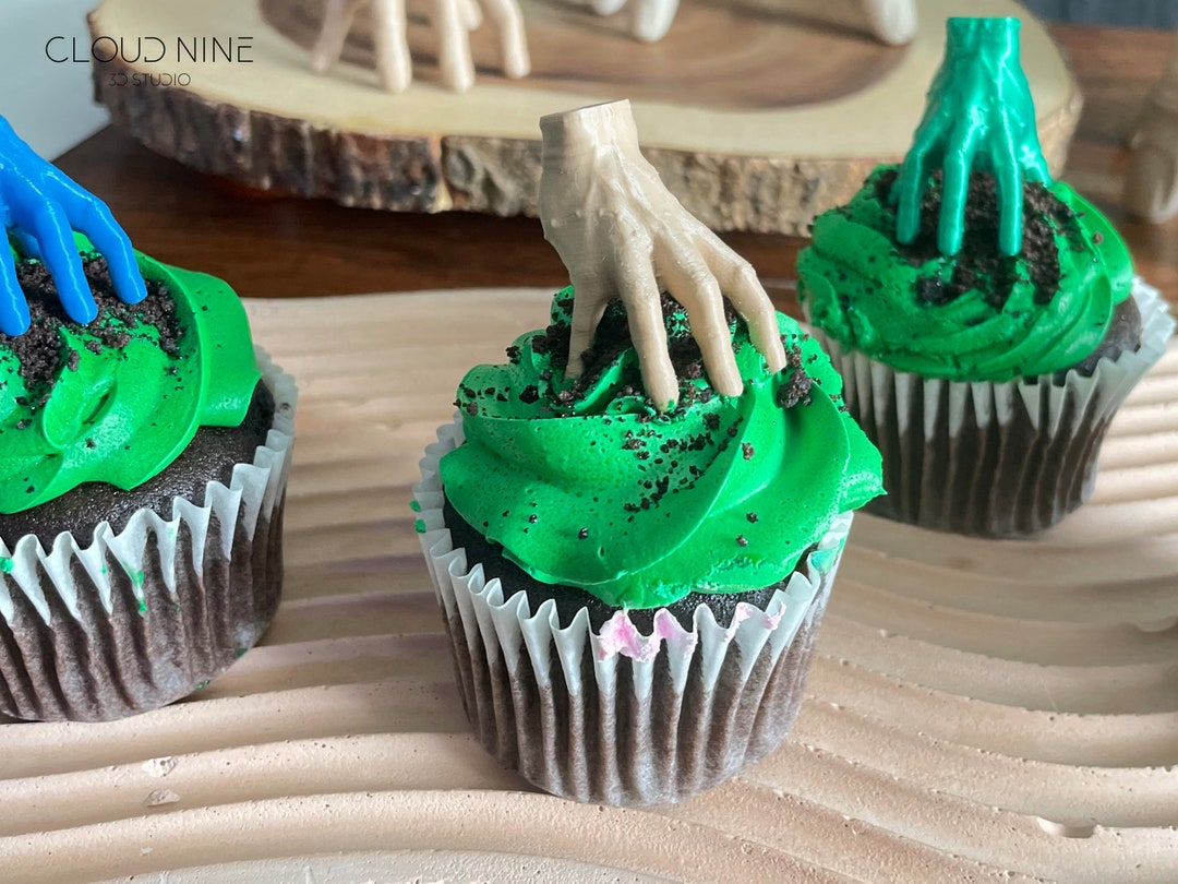 Stitched Hand Cupcake Topper Birthday or Party Favor Ideas - Etsy