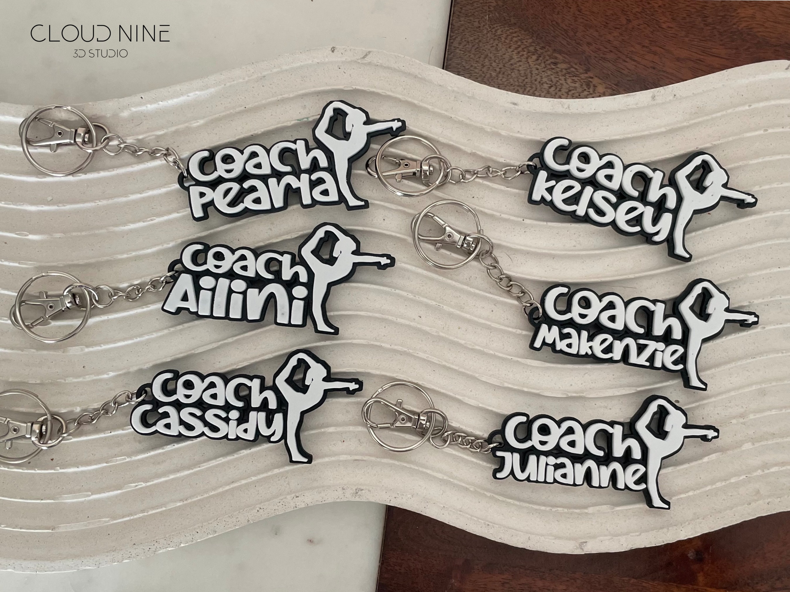 Custom Name Gymnast Keychain, Personalized Name Tag Keychain ...