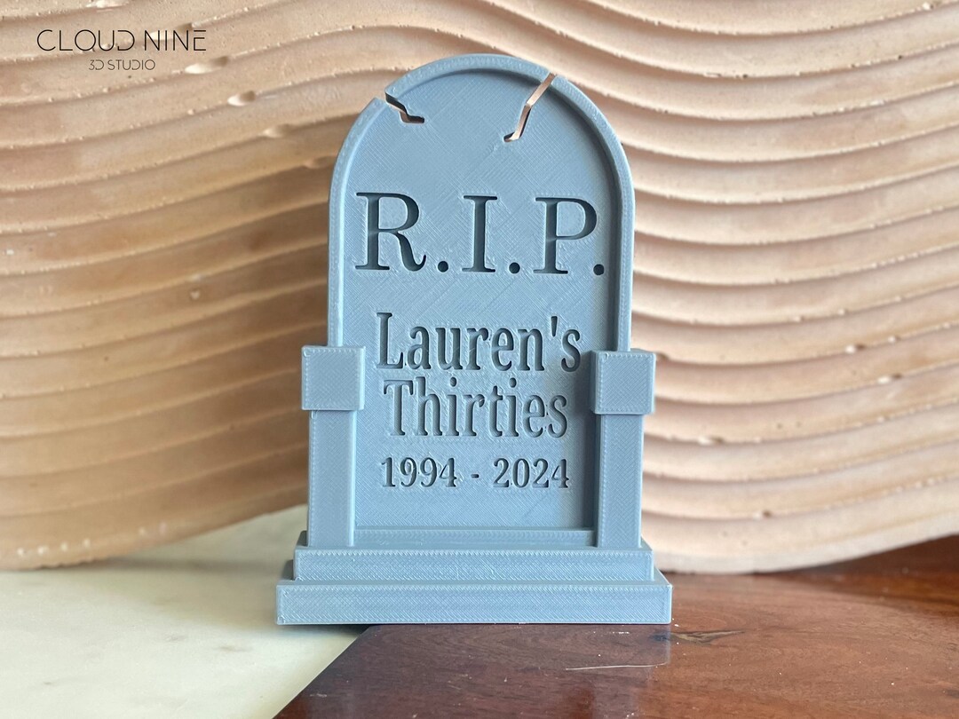 CUSTOM NAME Tombstone Cake Topper, Grave Stone Halloween Party Table ...