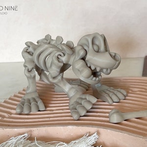 Articulated Skeleton Dog, Flexi Skeleton Dog, Halloween Toy, Office ...
