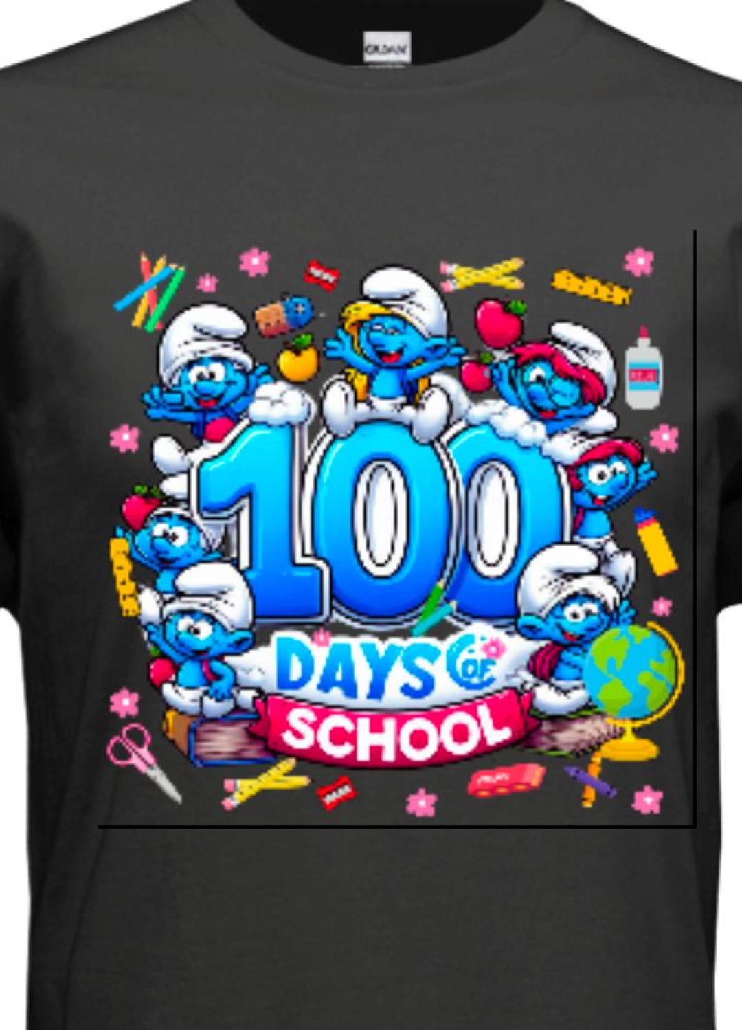 100 Days of School Smurfs PNG File (digital Download) - Etsy