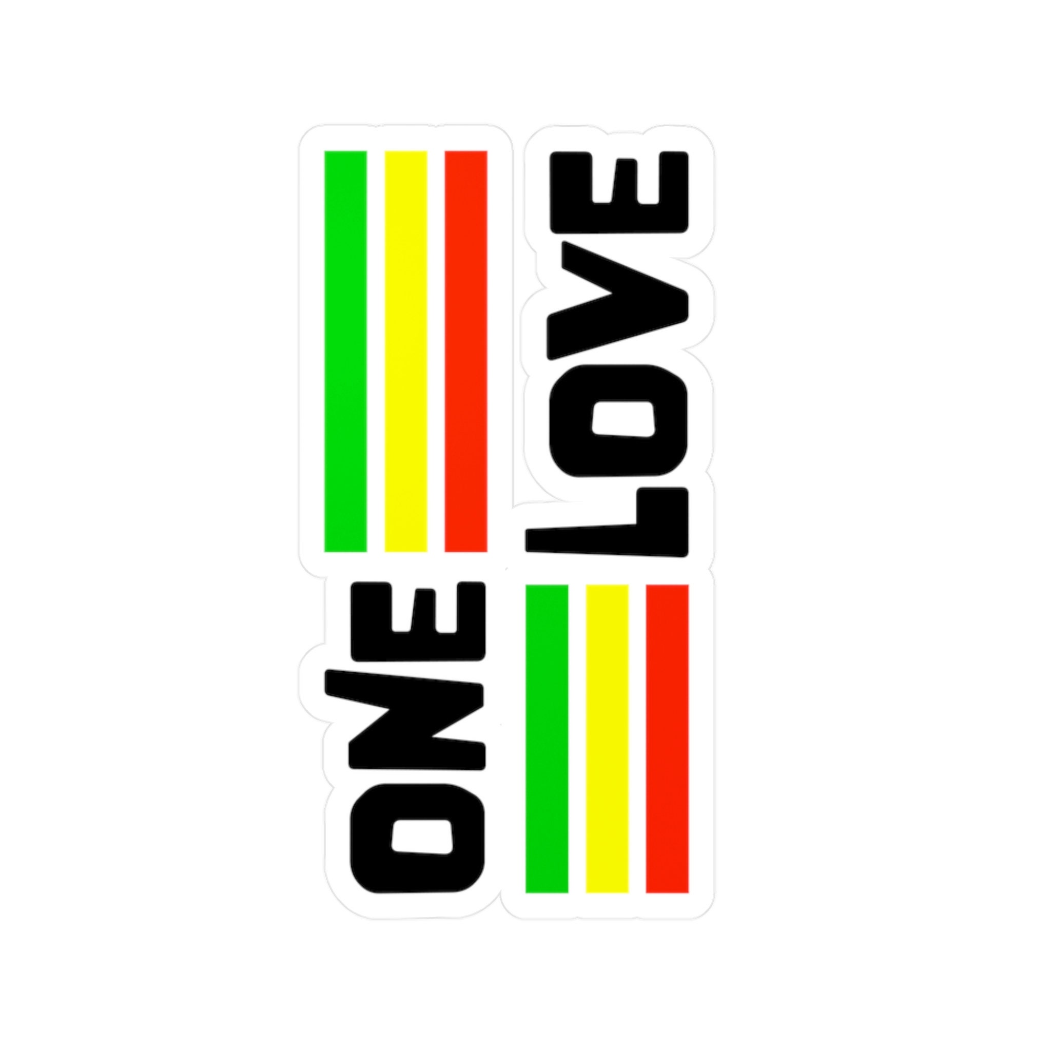 One Love Rasta Kiss-cut Vinyl Decal - Etsy
