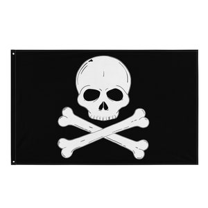 Skull and Bones Flag - Etsy