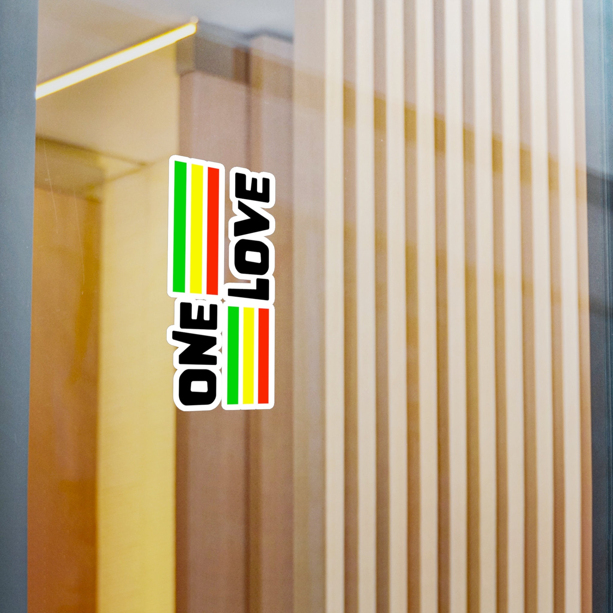 One Love Rasta Kiss-cut Vinyl Decal - Etsy