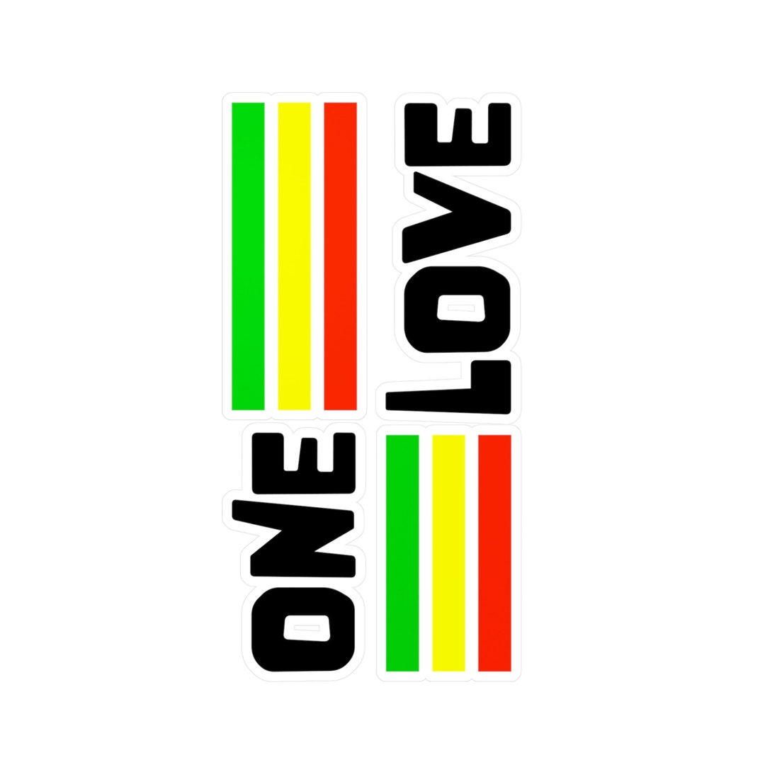 One Love Rasta Kiss-cut Vinyl Decal - Etsy