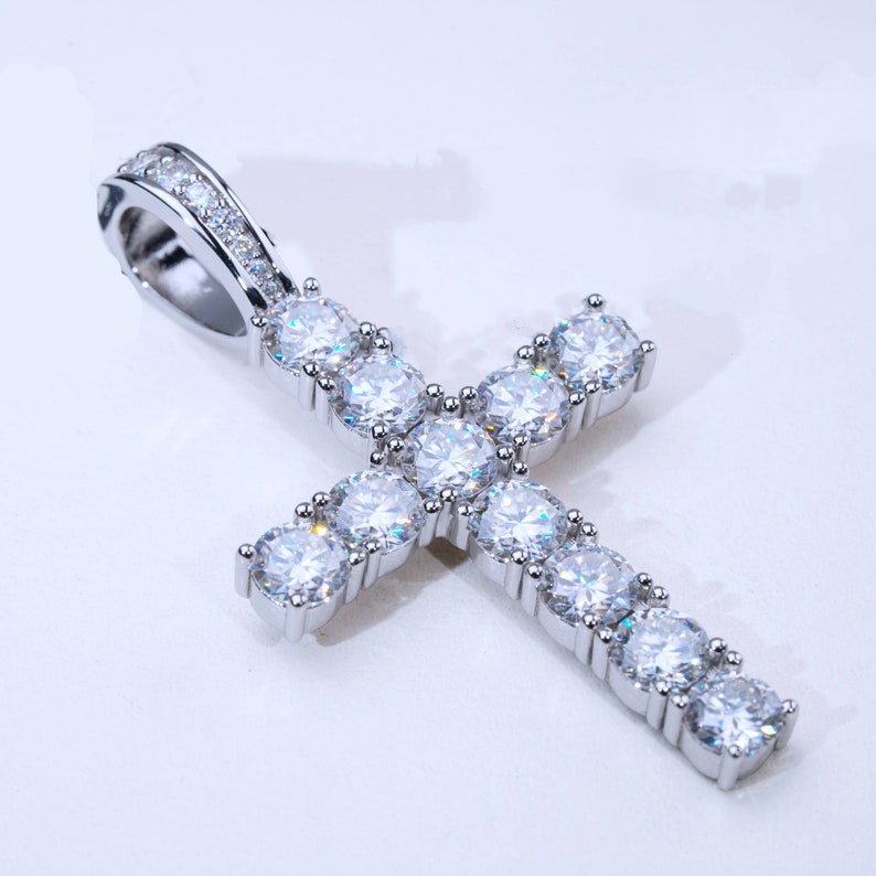VVS Moissanite Diamond Men/women's Iced Out Bling Cross - Etsy