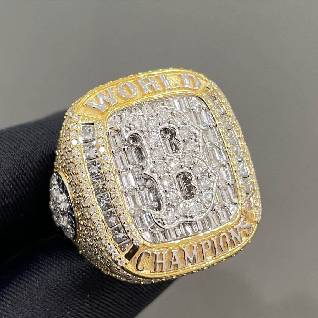 Iced Out Moissanite Champion Ring, Custom Hip Hop Men Letter Ring, VVS ...