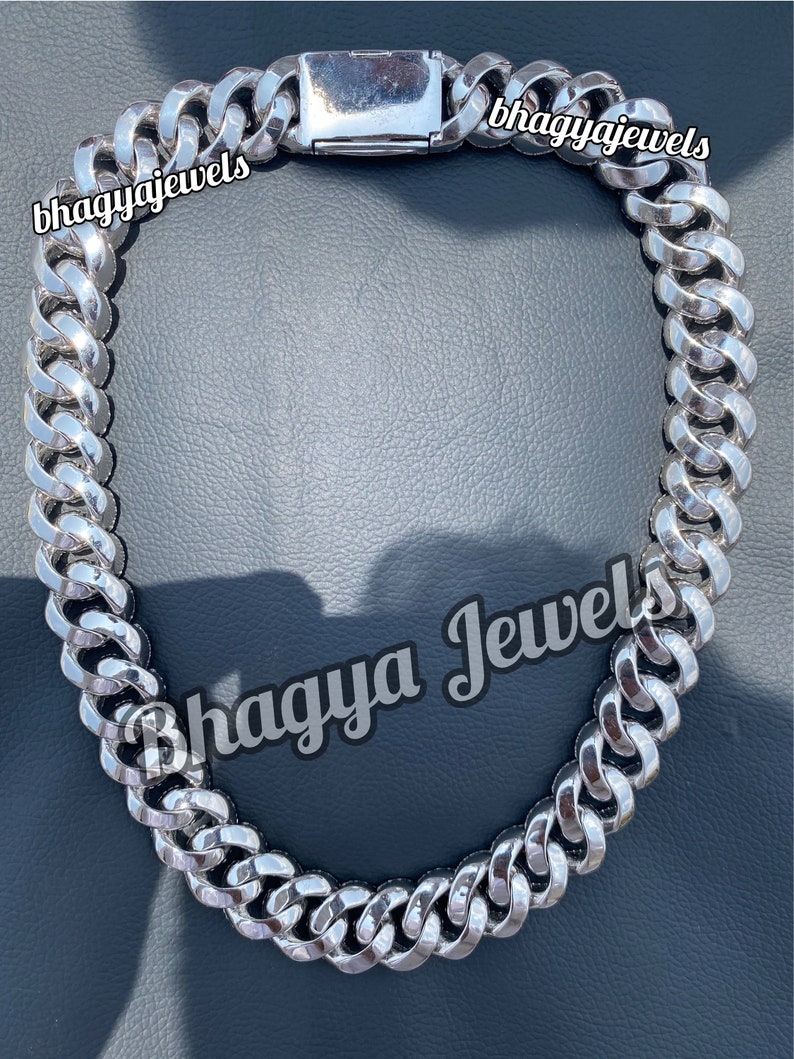 20 MM Iced Out VVS Moissanite Diamond Cuban Link Chain 925 Silver 14 to ...