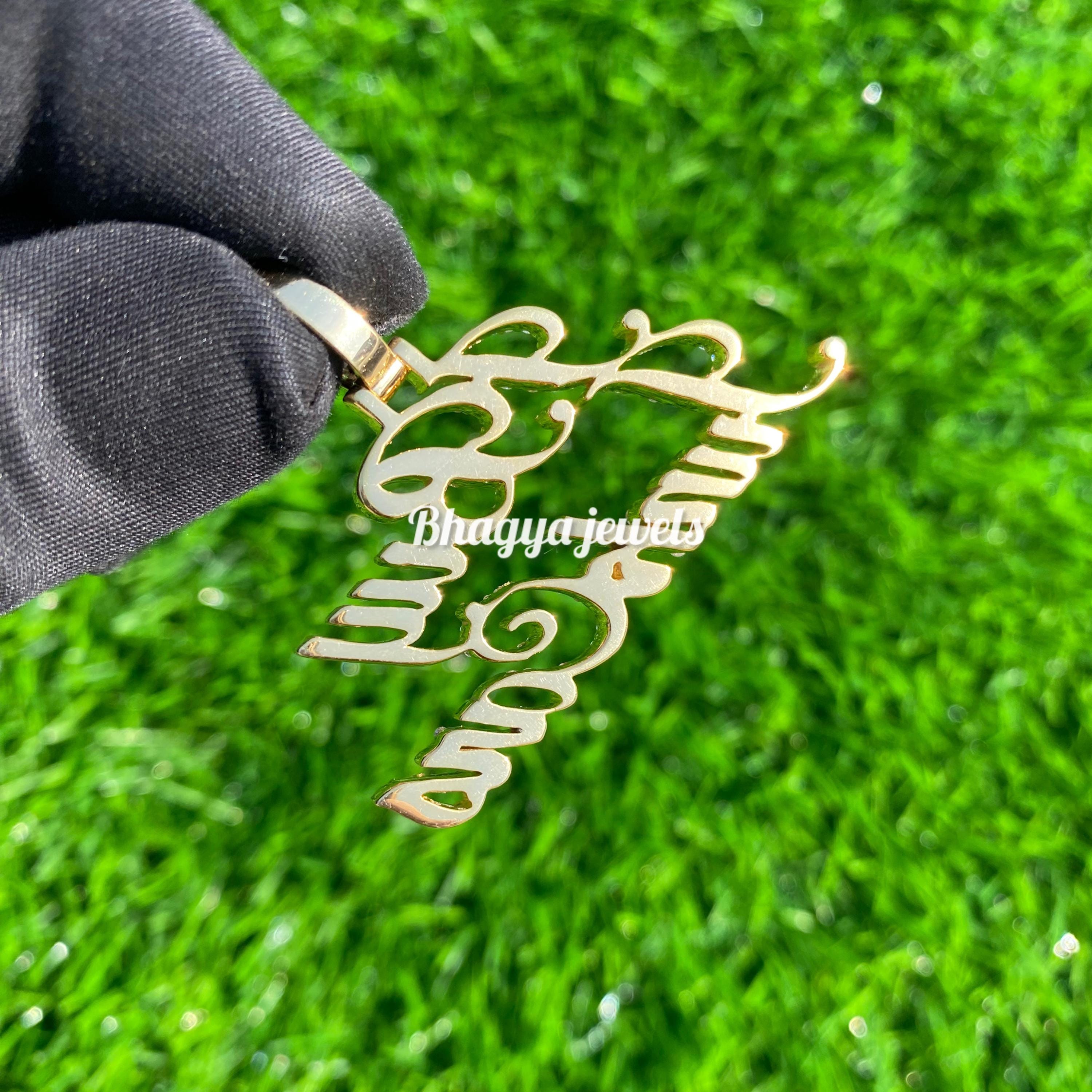 Personalized Signature Style Letter Pendant for Men Women,single Layer ...