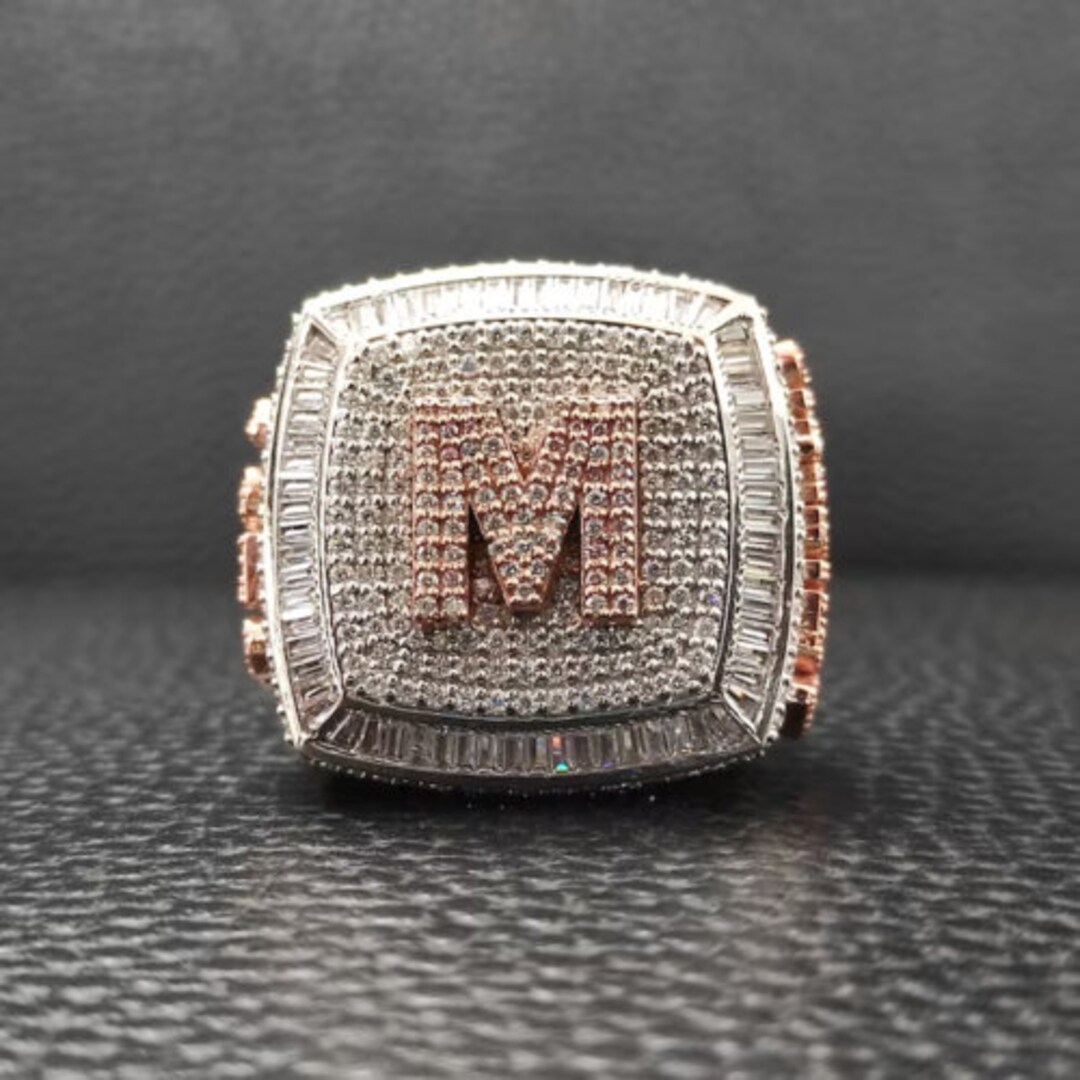 Men's Hip Hop Champion Ring, 925 Silver Custom Moissanite Engagement ...