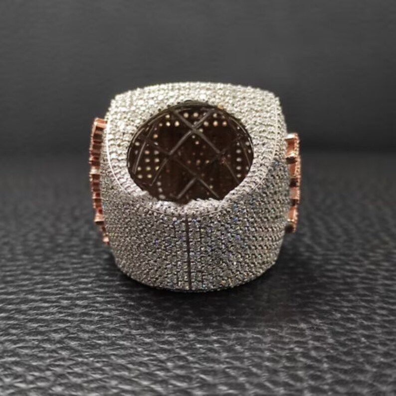 Men's Hip Hop Champion Ring 925 Silver Custom Moissanite - Etsy