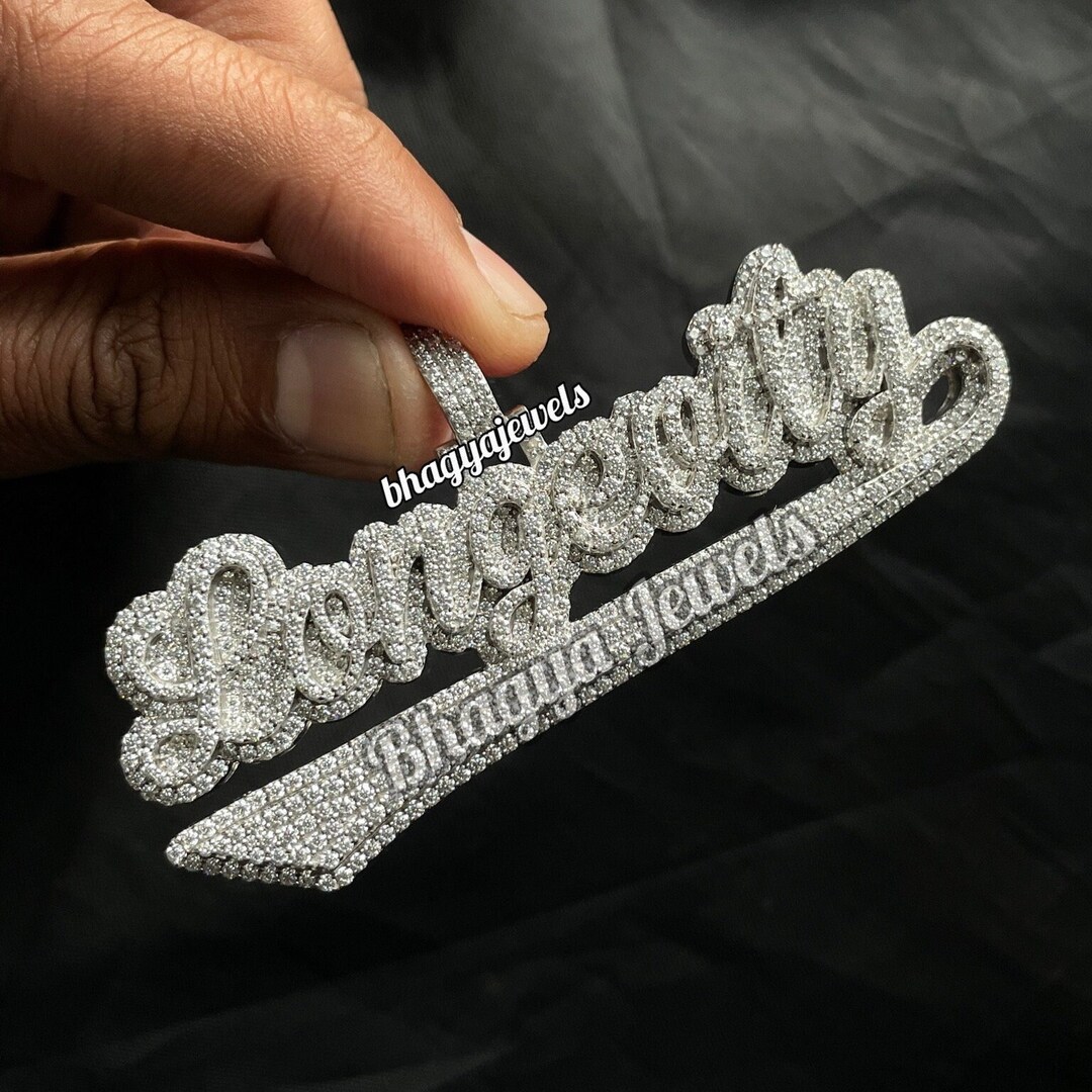 Fully Iced Out Charm Pendant VVS1 Moissanite Diamond Hip Hop Pendant ...