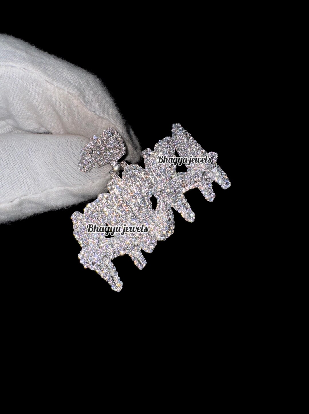 VVS Moissanite Hip Hop Diamond Men's Rapper's Pendant, 925 Sterling ...