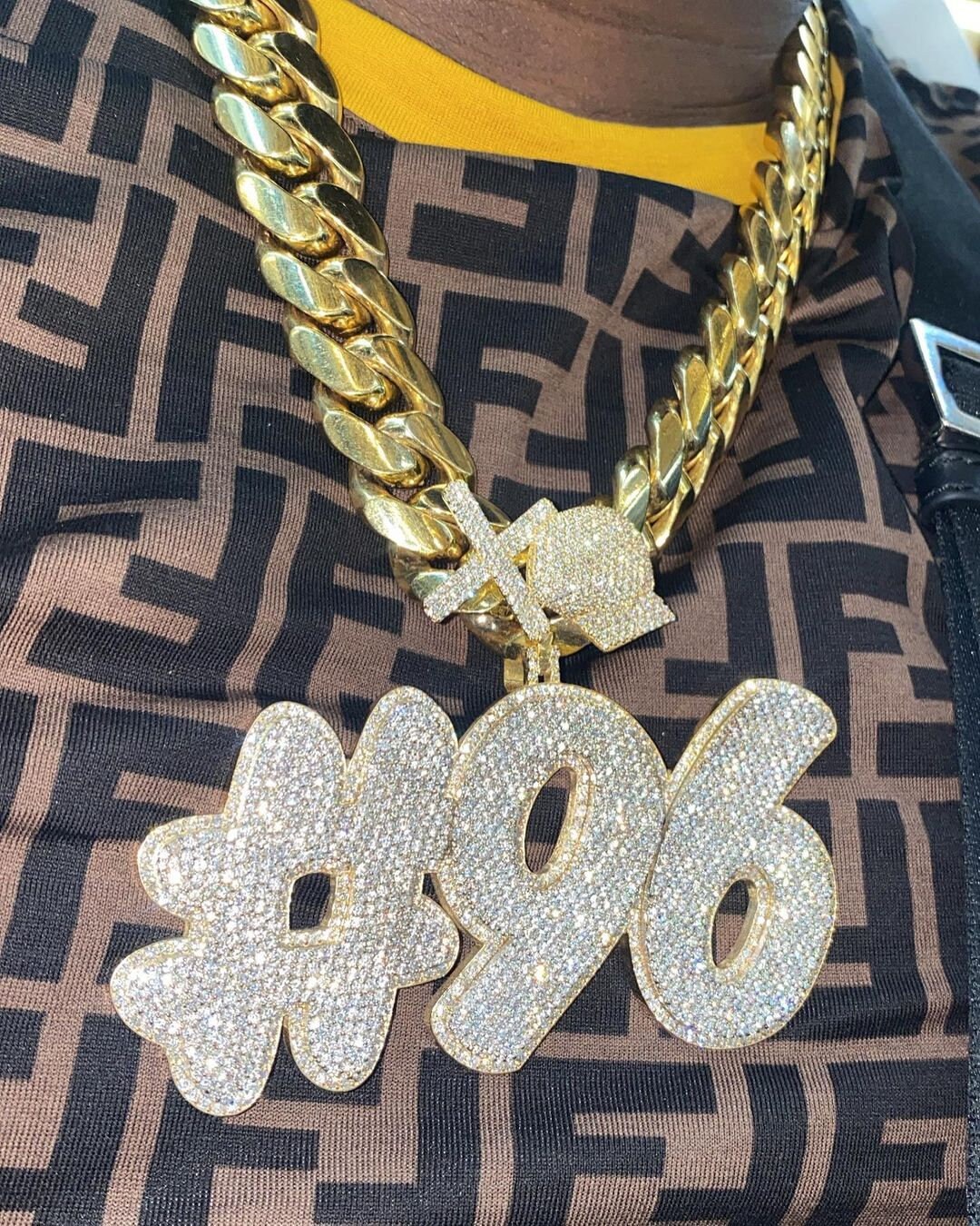 Custom Moissanite Number Pendant, 925 Silver Hip Hop Letter Pendant ...