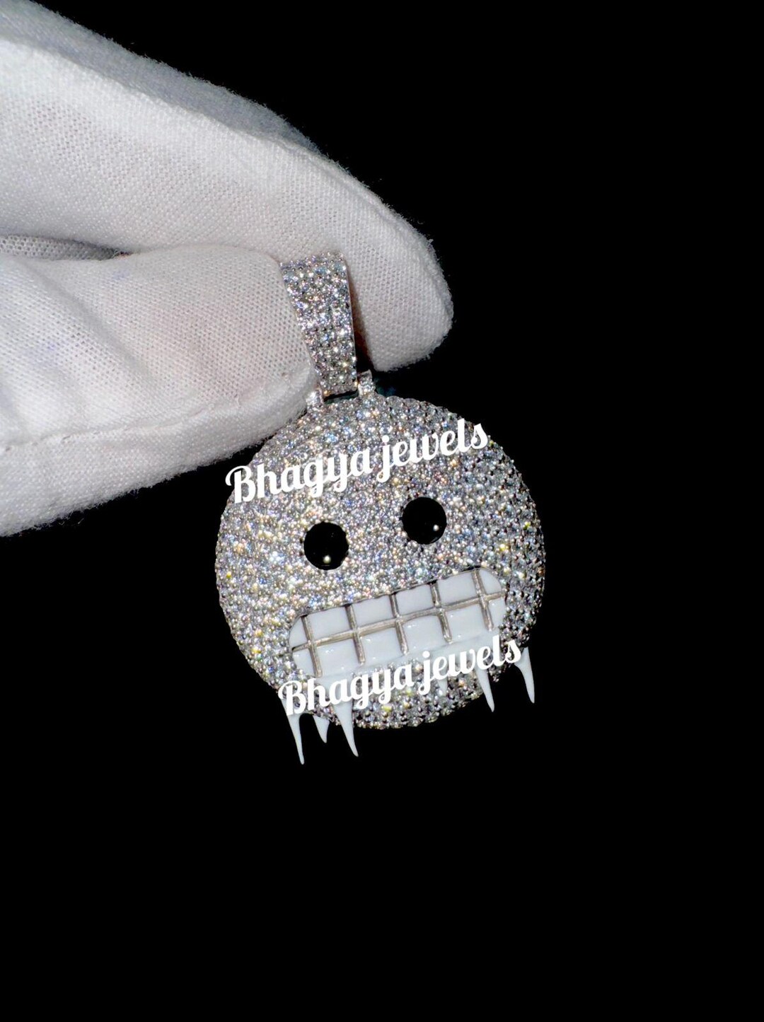 Custom Emoji 3D Moissanite Pendant, Men's Moissanite Pendant, Any Style ...