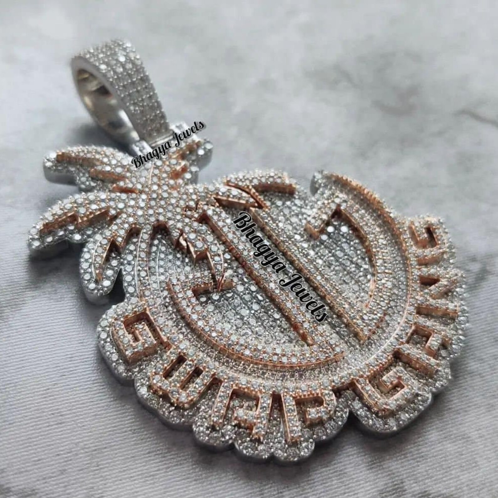 Premium Custom Pendant for Men, Silver Hip Hop Letter Moissanite ...