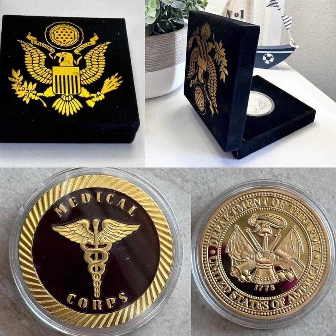 US Army MEDICAL CORPS Challenge Coin With Velvet Presentation Box - Etsy