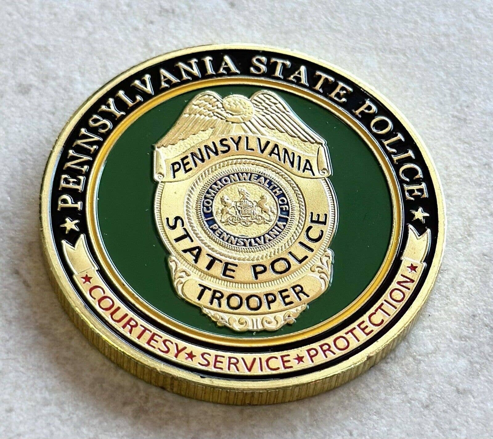 PENNSYLVANIA STATE POLICE Challenge Coin With Special Velvet Case ...