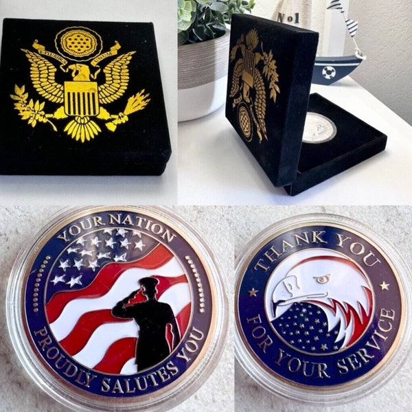 Thank You for Your Service Challenge Coin - Etsy