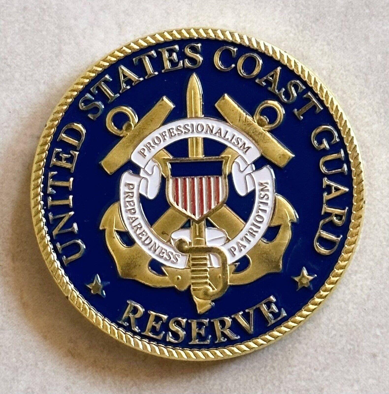 Coast Guard RESERVE Challenge Coin USCG-US Coast Guard - Etsy