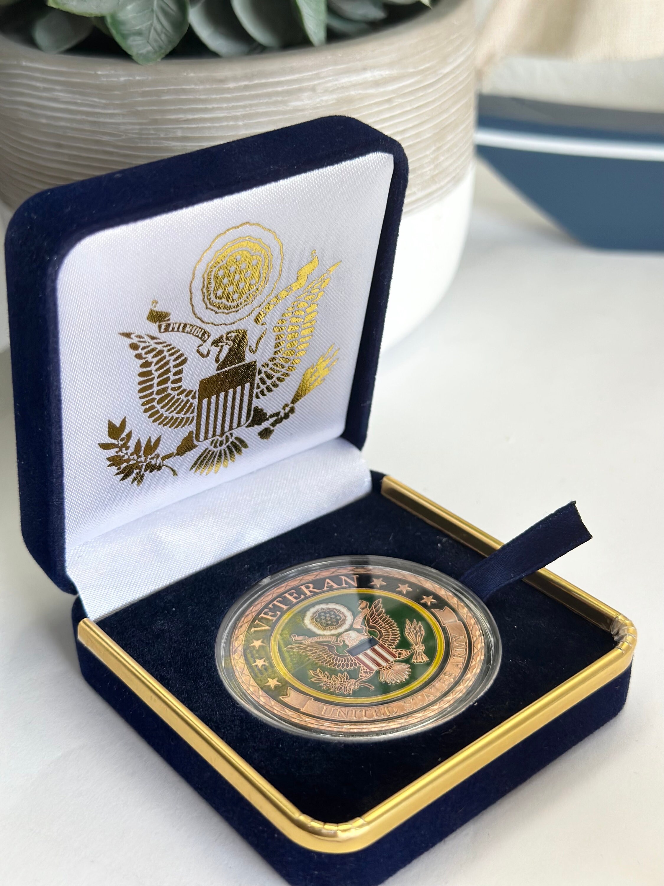 Proud to Be ARMY VETERAN Challenge Coin With Presentationt Box - Etsy