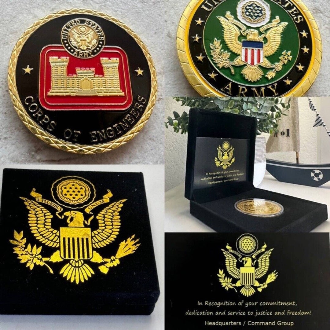 U S ARMY Corps of Engineers Challenge Coin With Special Black Velvet ...