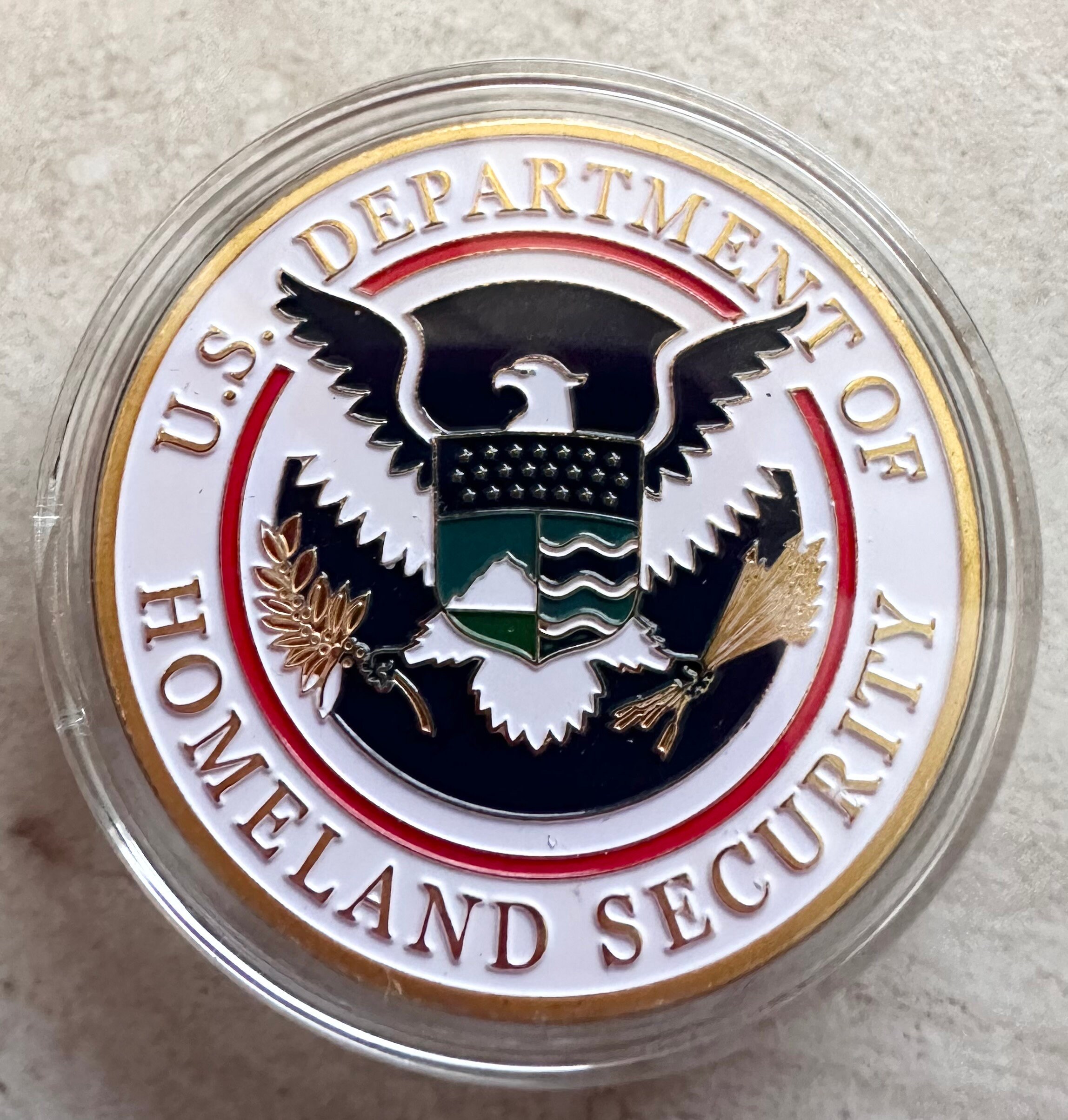 US Immigrant & Customs Enforcement ICE Challenge Coin With Velvet Case ...