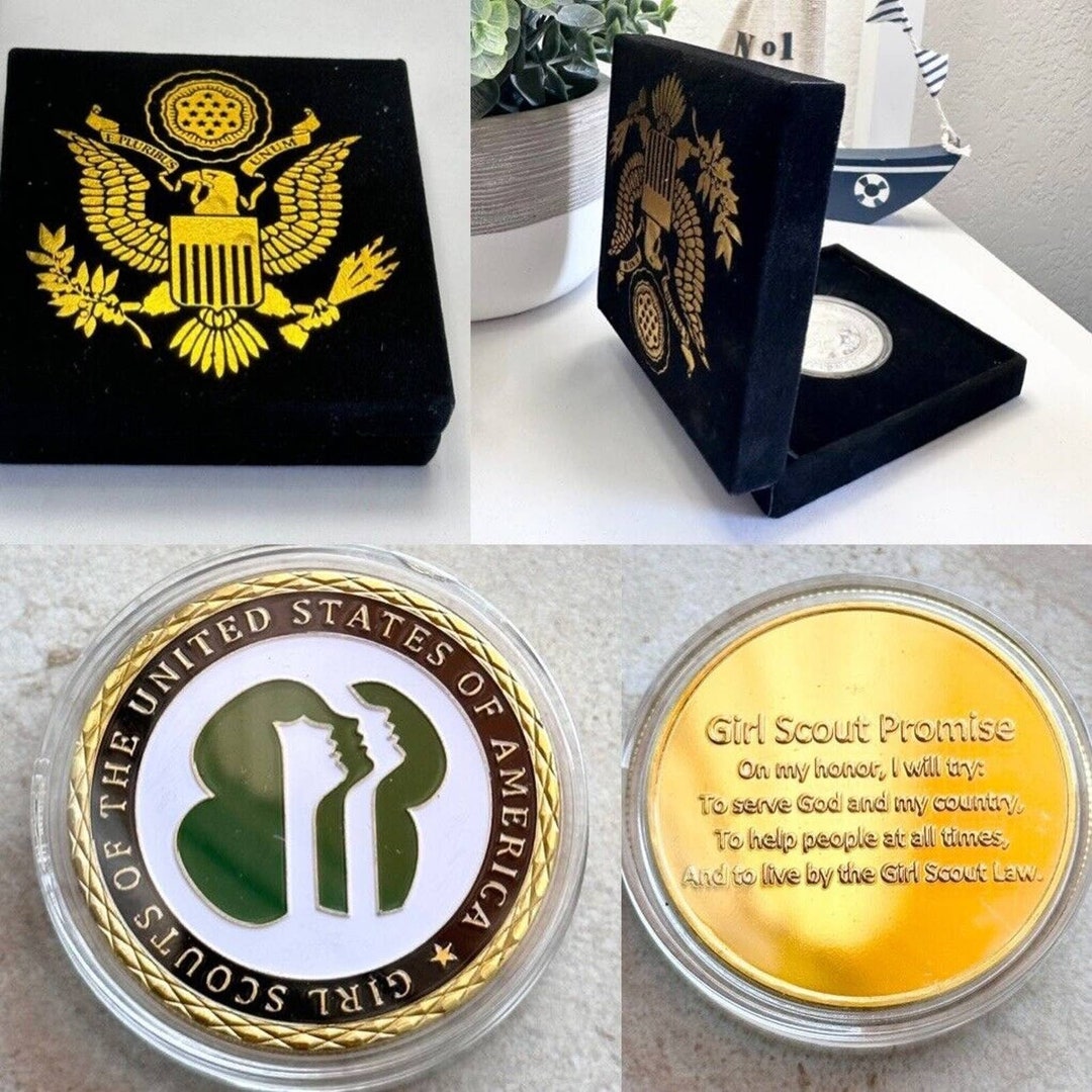 Girl Scouts of THE UNITED STATES of America Challenge Coin With Velvet ...