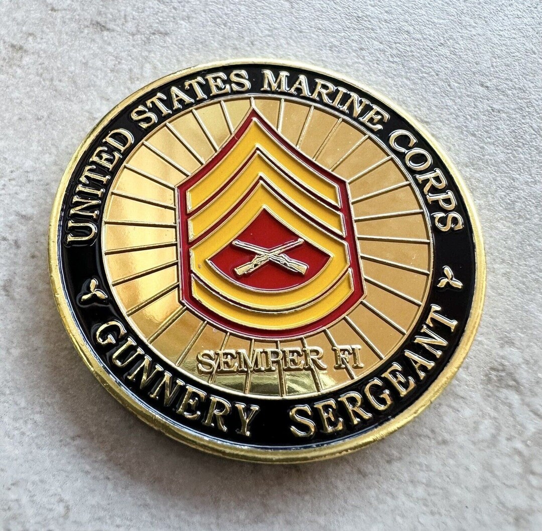 US MARINE CORPS Gunnery Sergeant Challenge Coin - Etsy