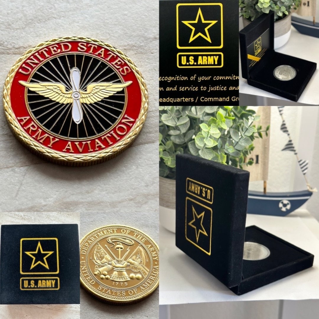 United States Army Aviation Challenge Coin With Special Army - Etsy