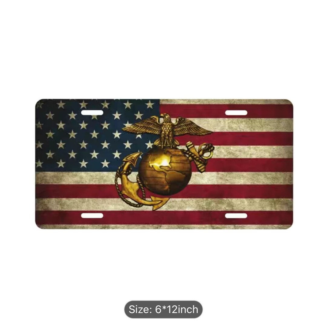 USMC License Plate Marines License Plate-marine Corps Made in - Etsy