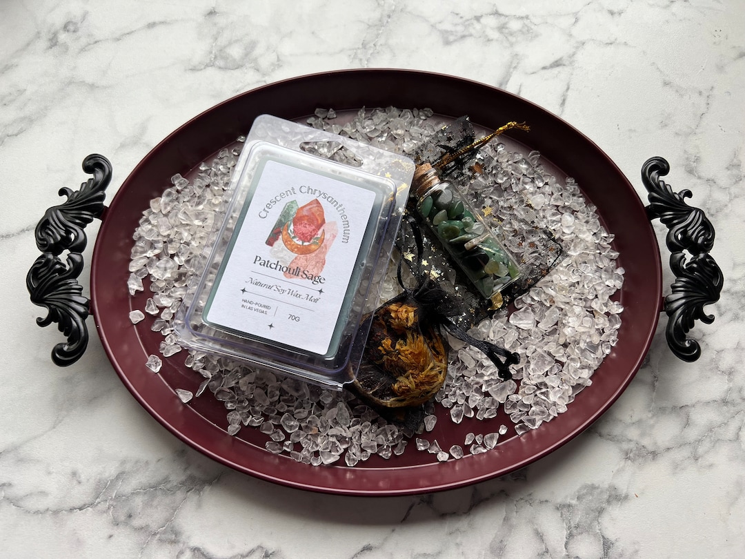 INTENTION BUNDLE Wax Melts Crystal Chips & Flower Petals Strong Scented ...