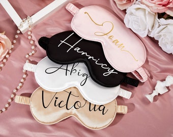 Personalized Sleep Eye Mask With Gift Bag Monogrammed Satin - Etsy