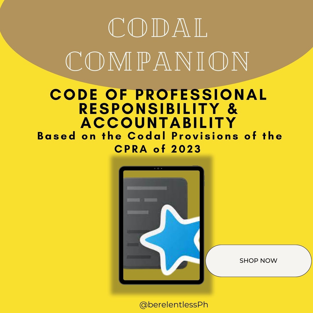 Code of Professional Responsibility and Accountability CPRA of 2023 - Etsy