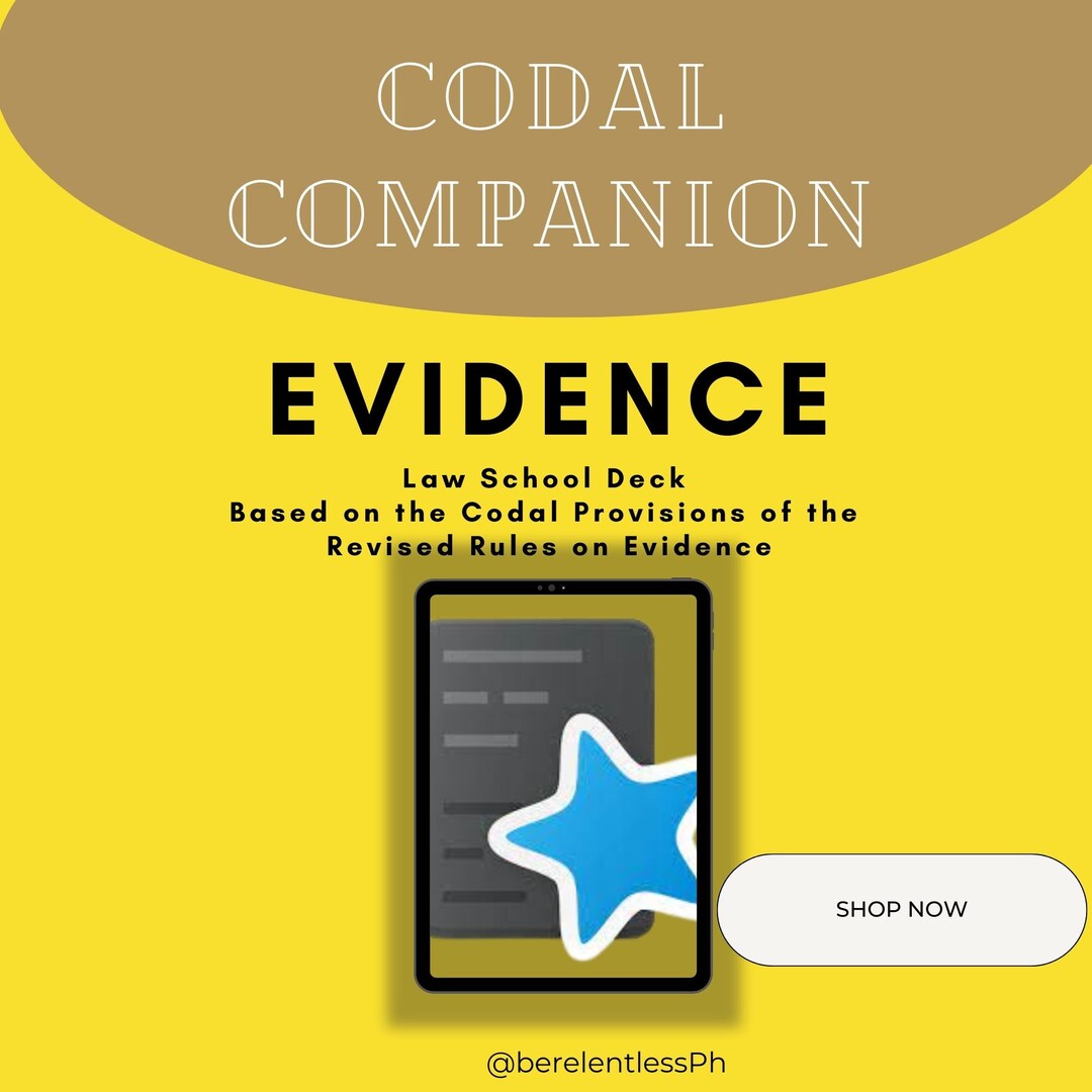 Revised Rules on Evidence Codal Companion - Etsy