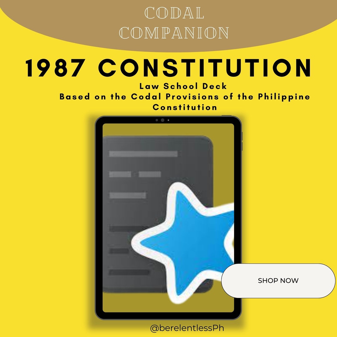 1987 Philippine Constitution - Codal Companion - Etsy