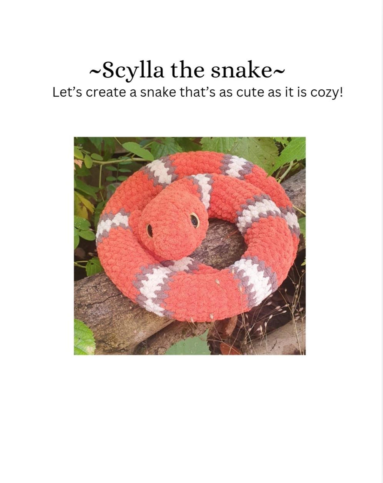 Scylla the Snake Crochet Pattern - Etsy