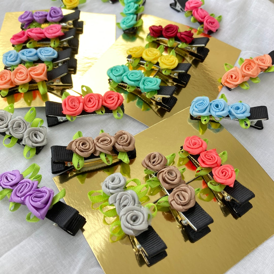 Mini Roses Alligator Clips Combo of 10 - Etsy