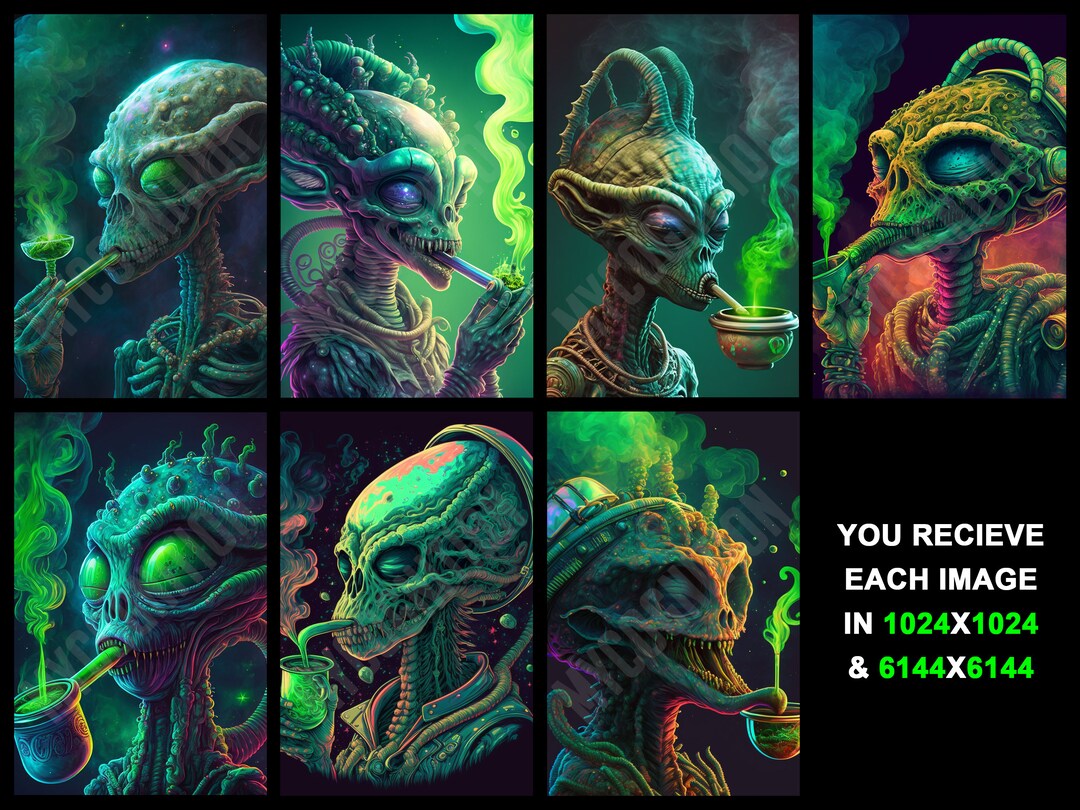 Alien Sublimation Design Digital Artwork Alien Wall Art Poster - Etsy