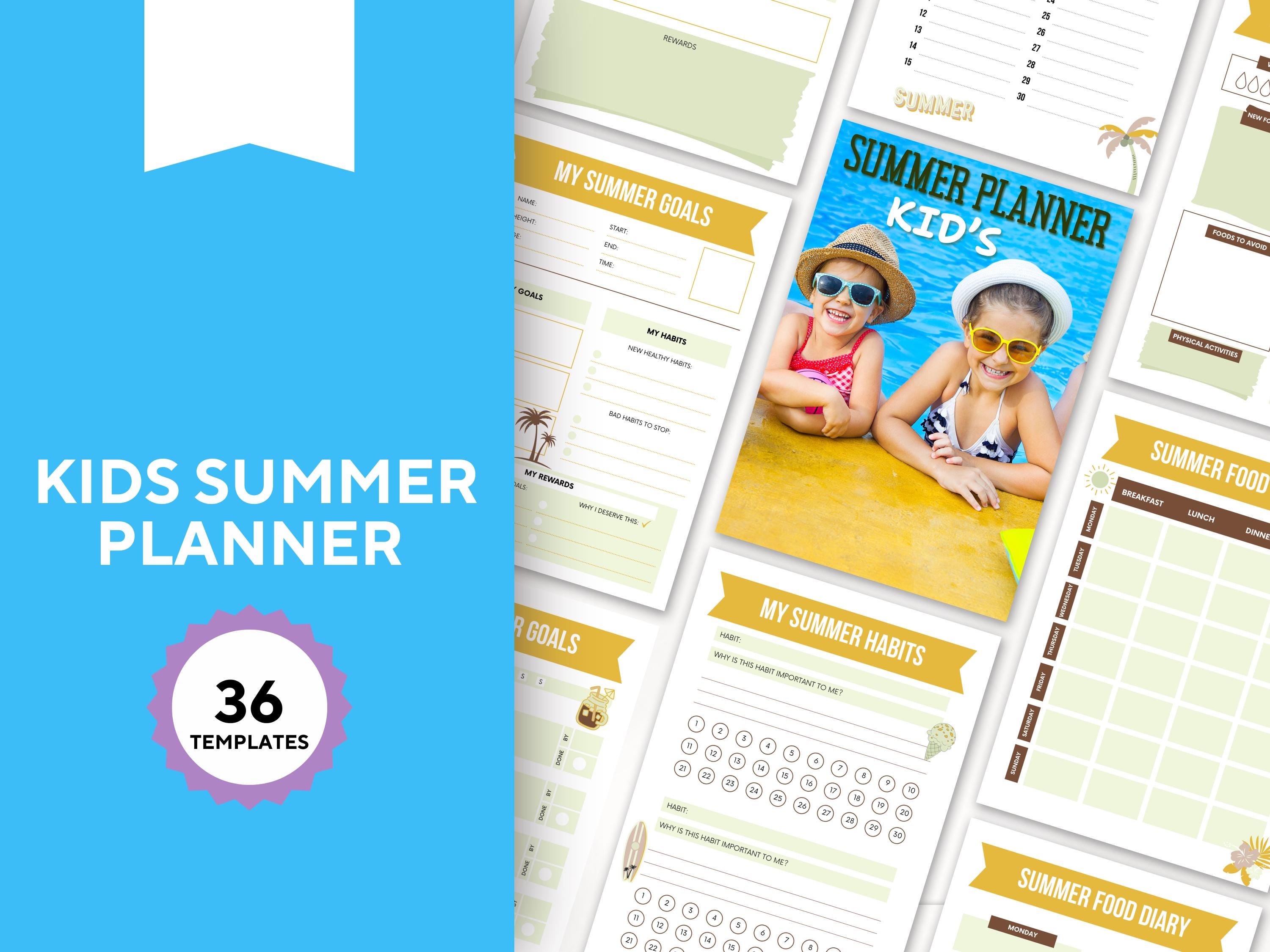 Kids Summer Planner | Printable Activity Planner for Kids | Summer ...