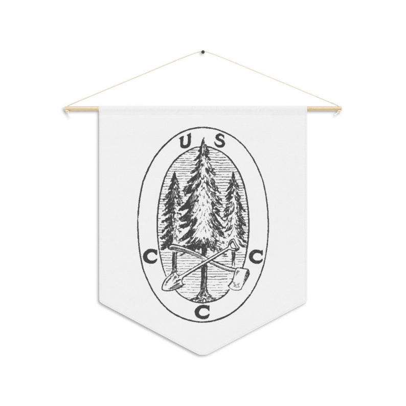 CCC - Civilian Conservation Corps - Logo Black and White - Wall Pennant ...