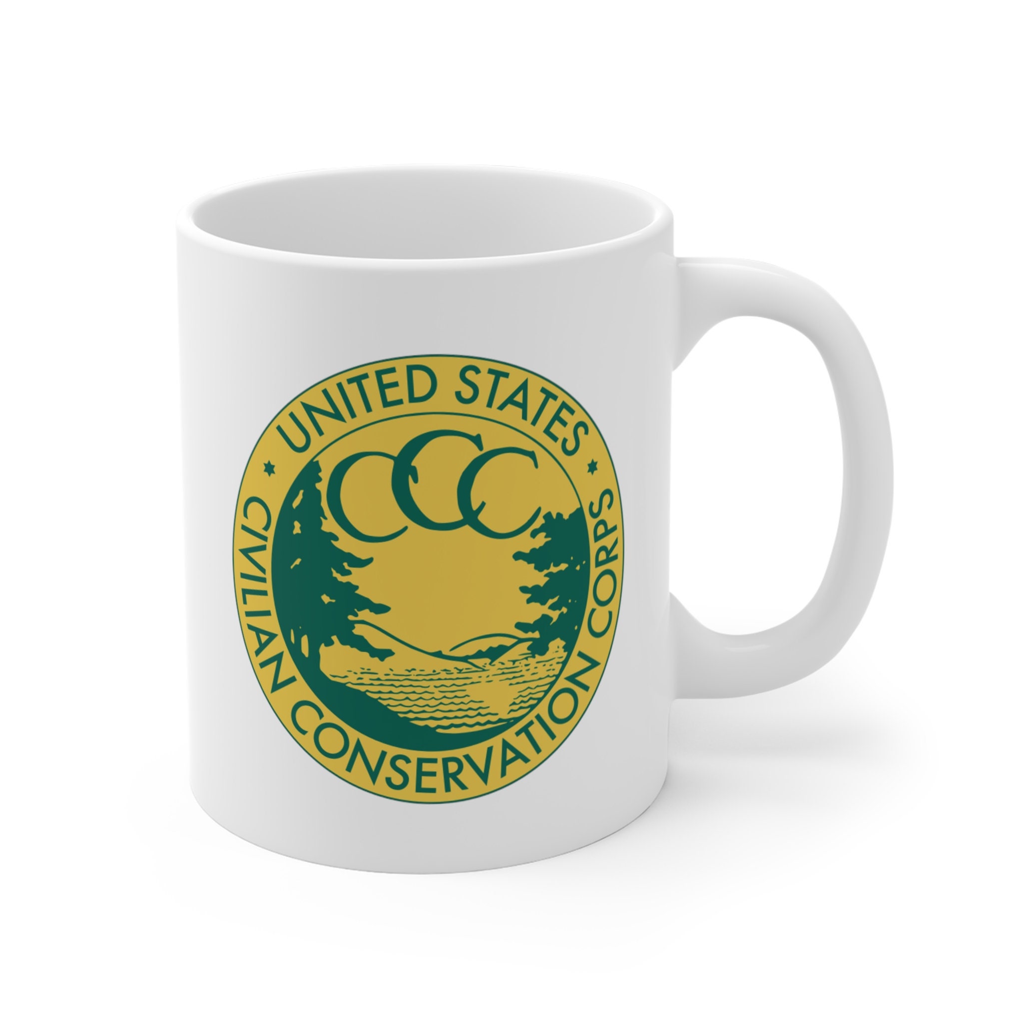 Civilian Conservation Corps - CCC - Color Logo - White Ceramic Mug - Etsy
