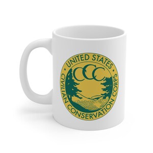 Civilian Conservation Corps - CCC - Color Logo - White Ceramic Mug - Etsy