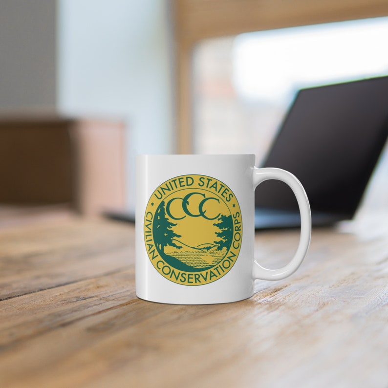 Civilian Conservation Corps - CCC - Color Logo - White Ceramic Mug - Etsy