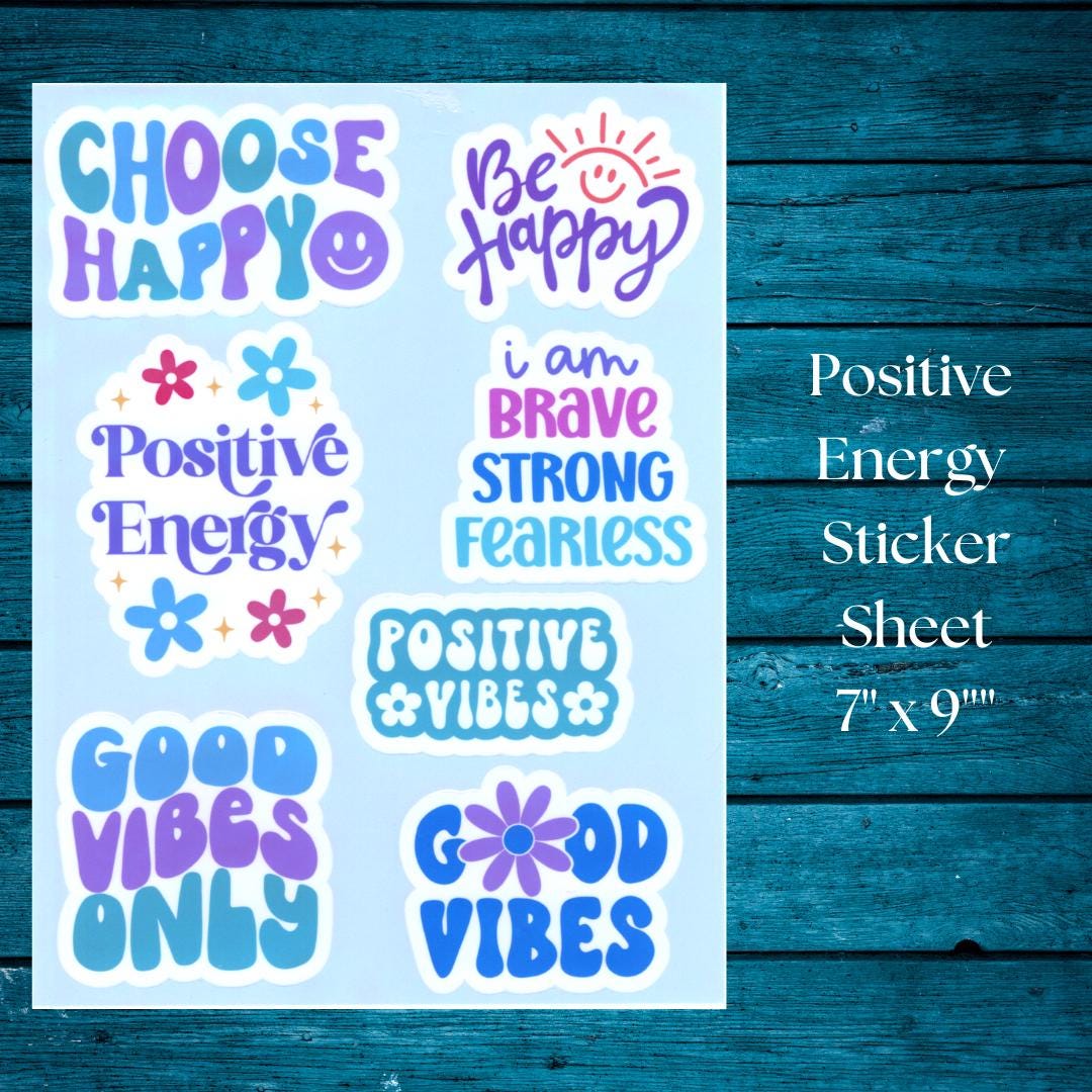 Positive Energy Sticker Set - Etsy